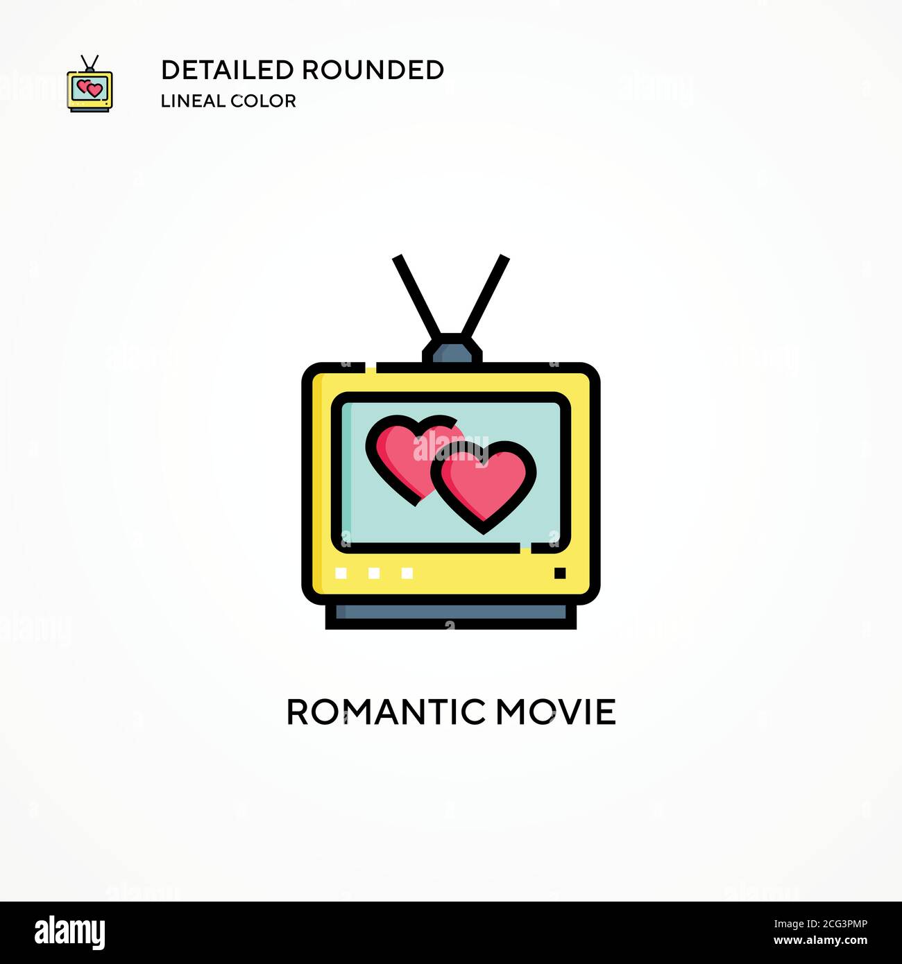 Romantic movie vector icon. Modern vector illustration concepts. Easy ...
