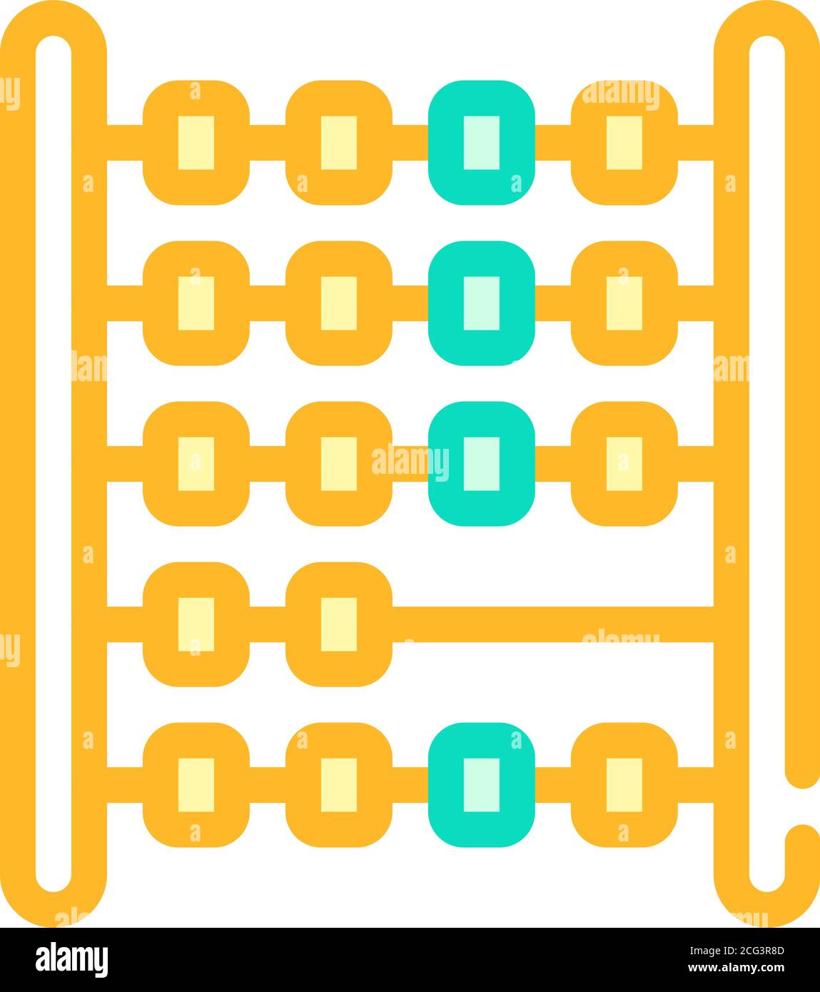 abacus counter color icon vector isolated illustration Stock Vector ...
