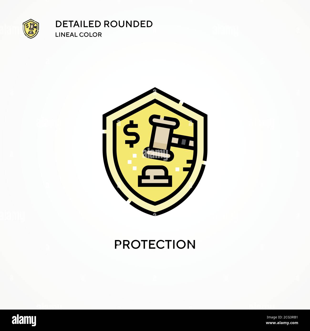 Protection vector icon. Modern vector illustration concepts. Easy to ...