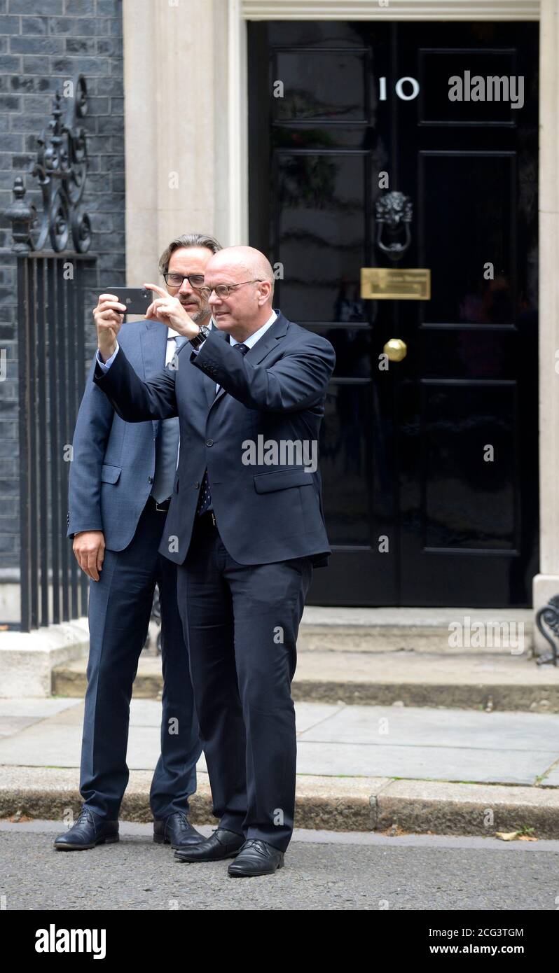 Andreas Michaelis (German Ambassador to the UK: R) with Jens Plötner ...