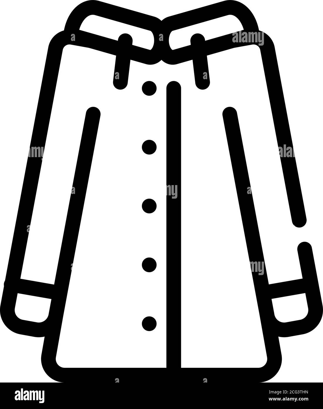 coat clothes waterproof line icon vector illustration Stock Vector ...