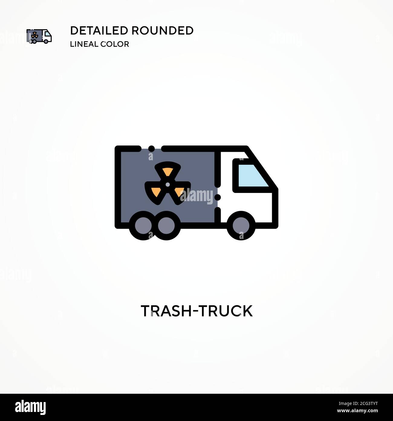 Trash-truck vector icon. Modern vector illustration concepts. Easy to ...