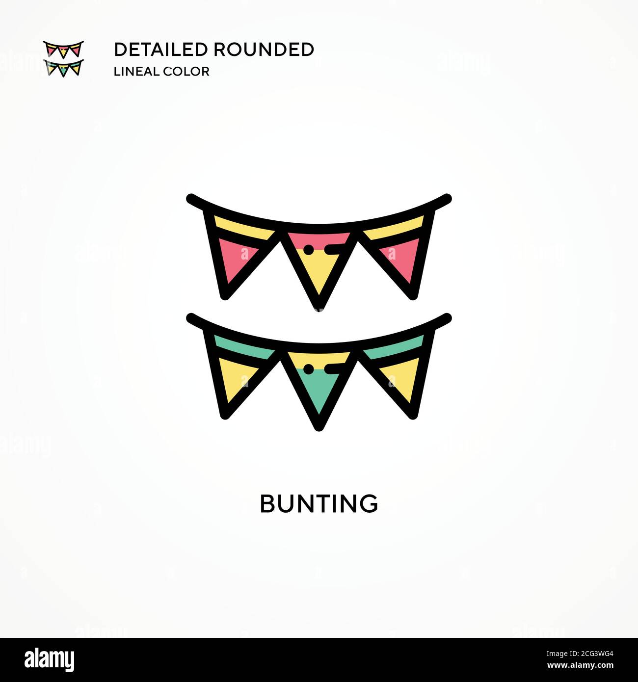 Bunting vector icon. Modern vector illustration concepts. Easy to edit ...
