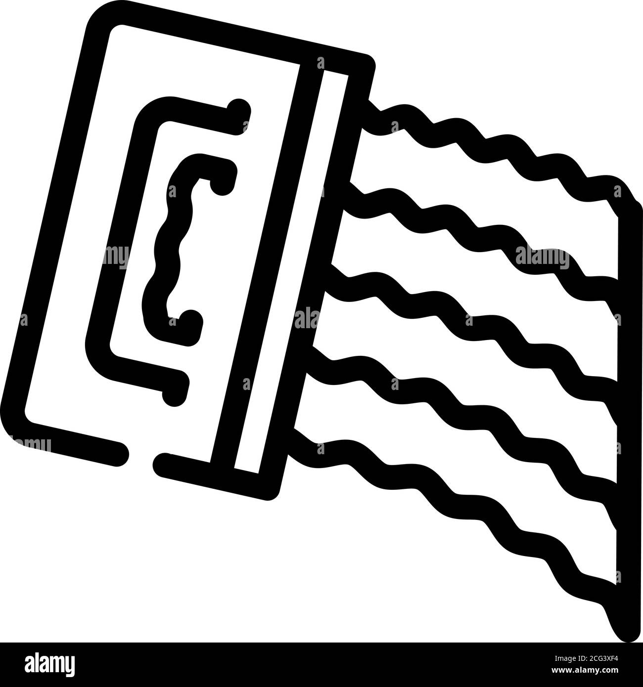 applying moisture barrier line icon vector illustration Stock Vector ...