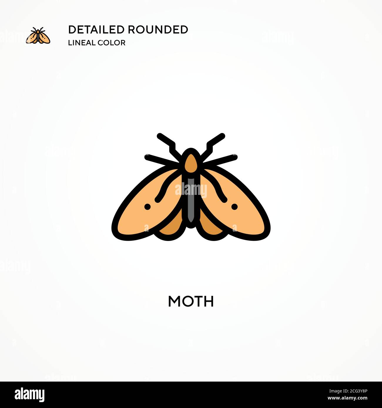 Moth vector icon. Modern vector illustration concepts. Easy to edit and ...