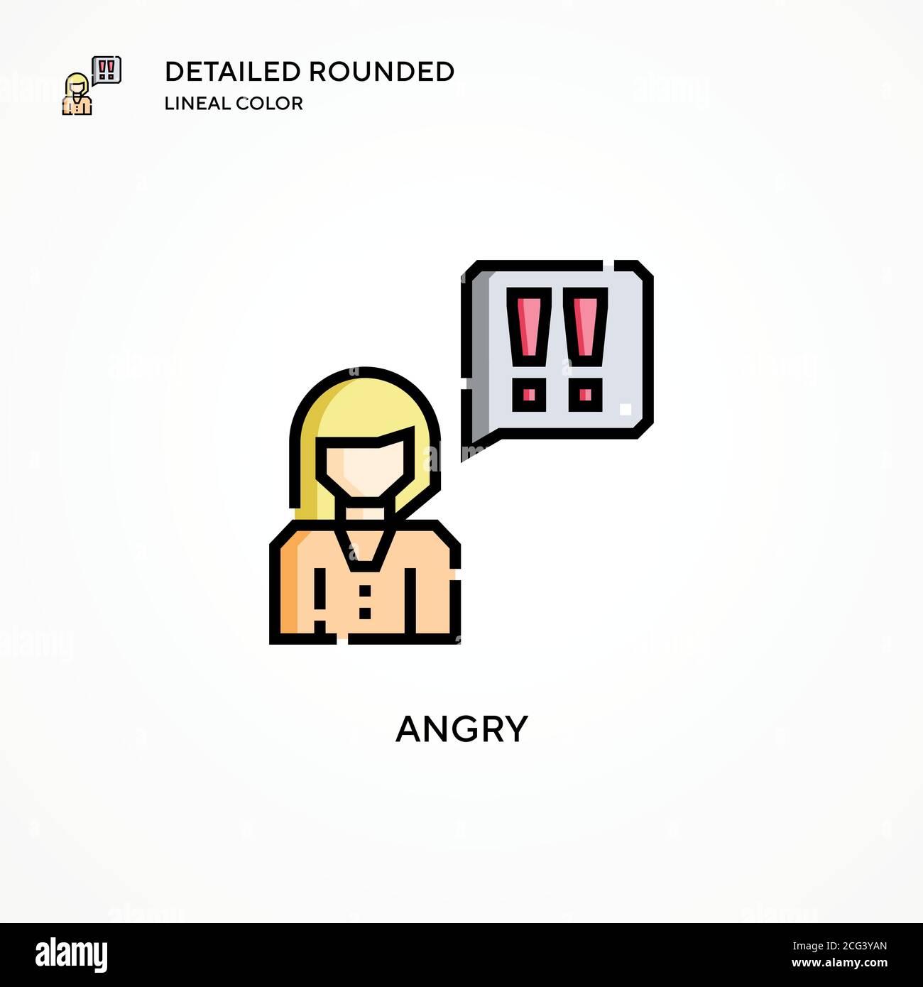 Angry vector icon. Modern vector illustration concepts. Easy to edit ...