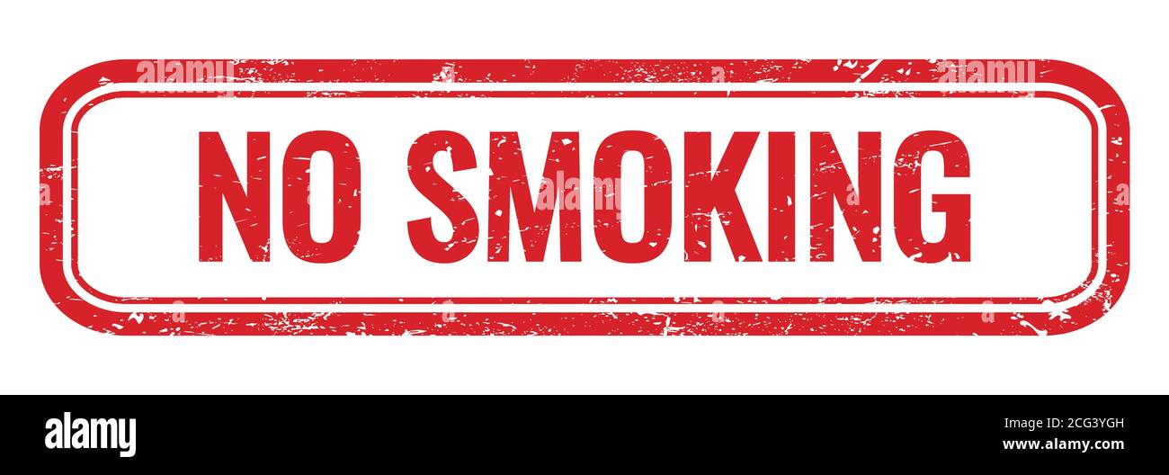NO SMOKING red grungy rectangle stamp sign Stock Photo - Alamy