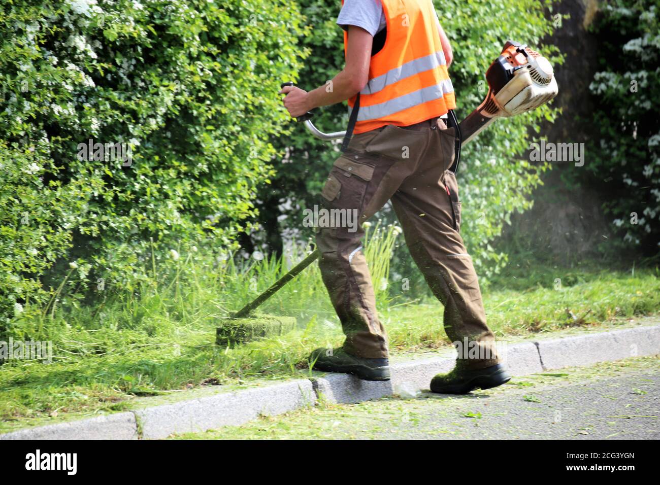 Outdoor maintenance, landscape maintenance Stock Photo - Alamy