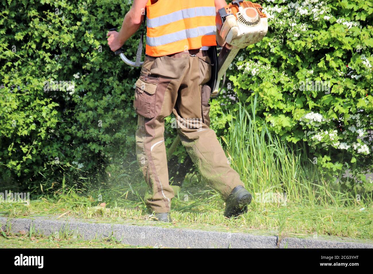 Outdoor maintenance, landscape maintenance Stock Photo - Alamy