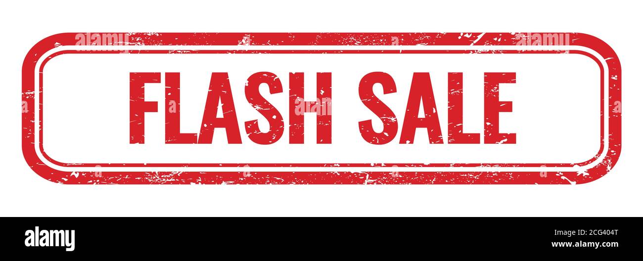 FLASH SALE red grungy rectangle stamp sign Stock Photo - Alamy