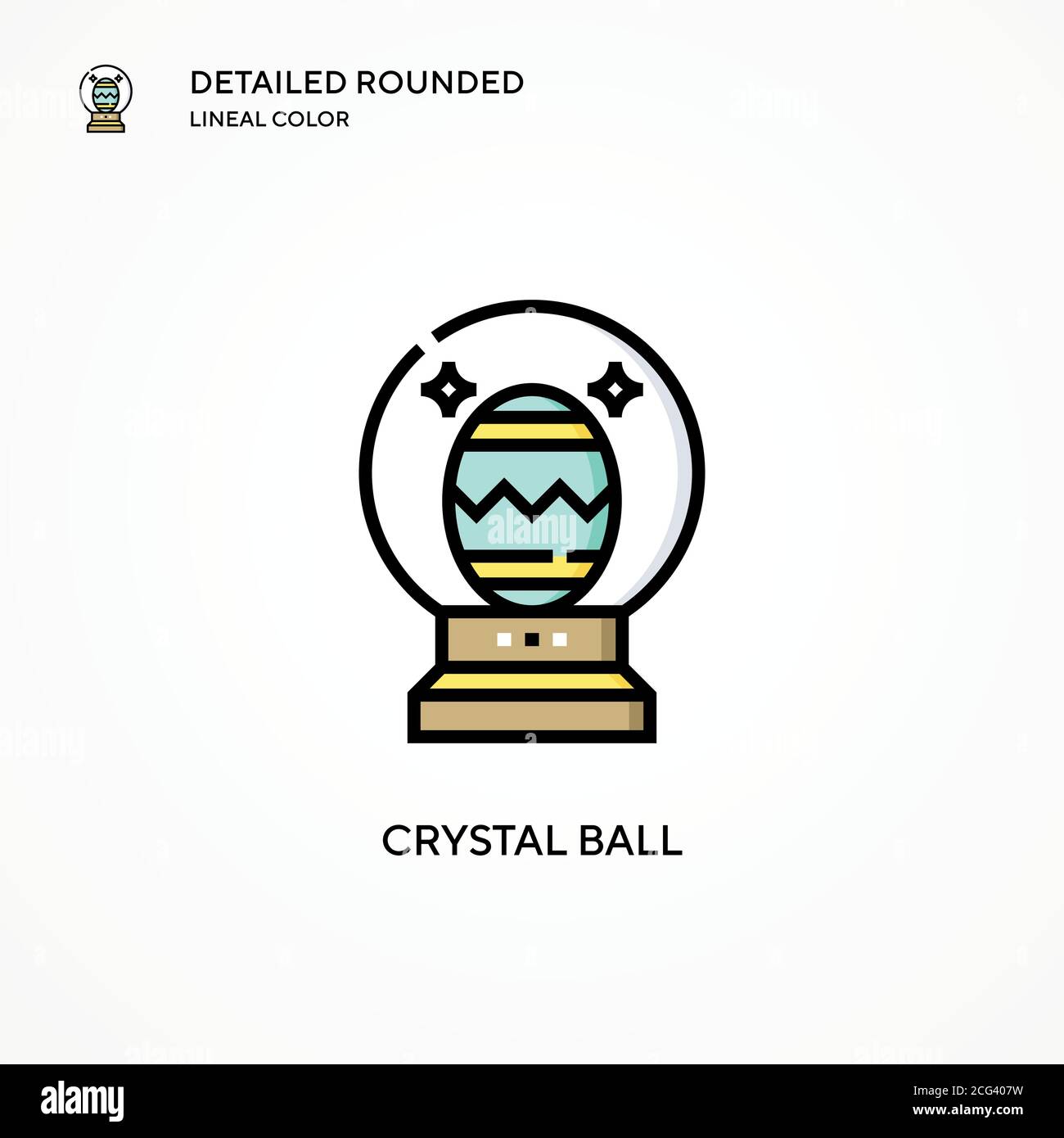 Crystal ball vector icon. Modern vector illustration concepts. Easy to ...
