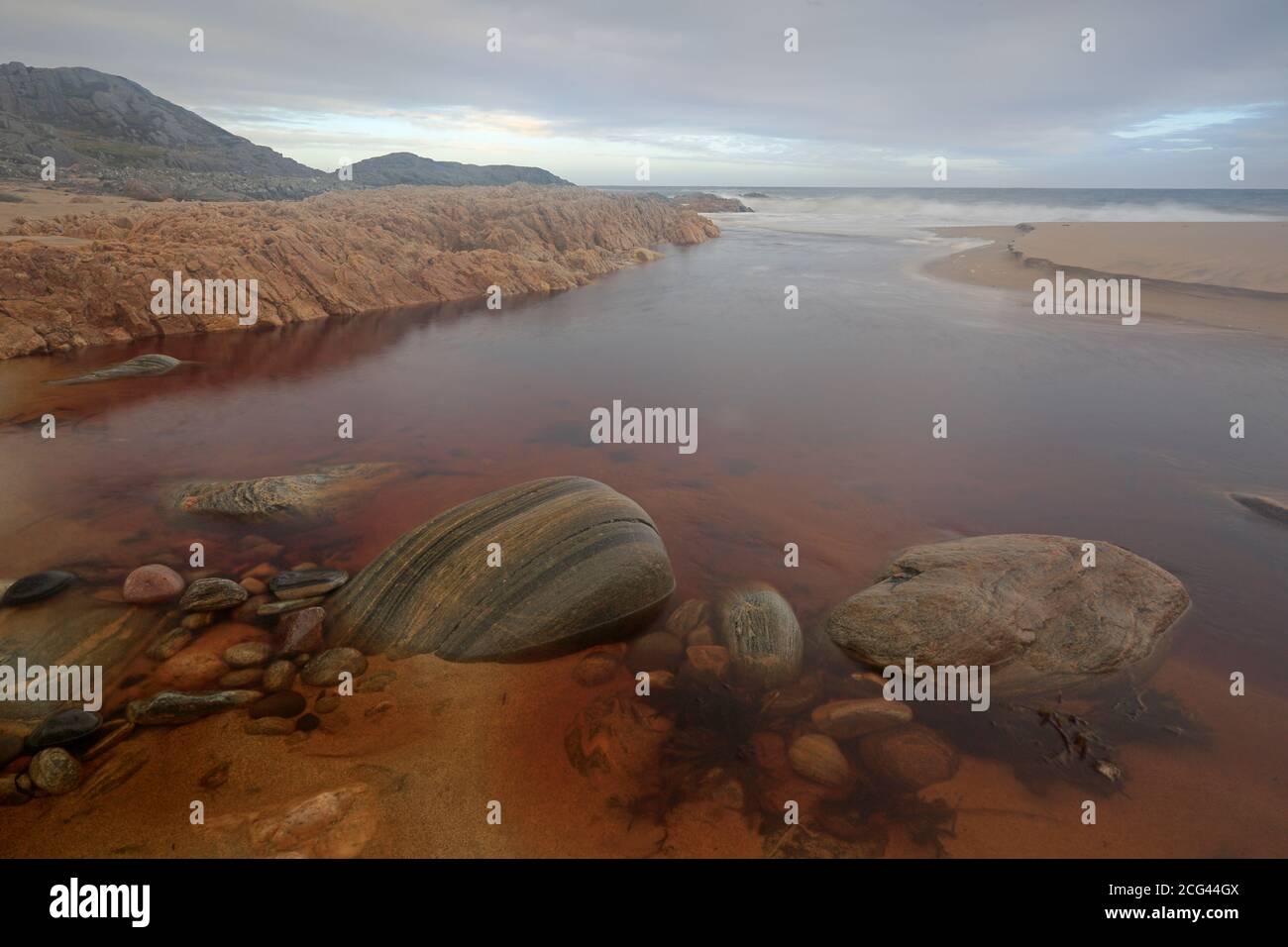 View of Craimneach Bay on the Isle of Coll Inner Hebrides Scotland ...