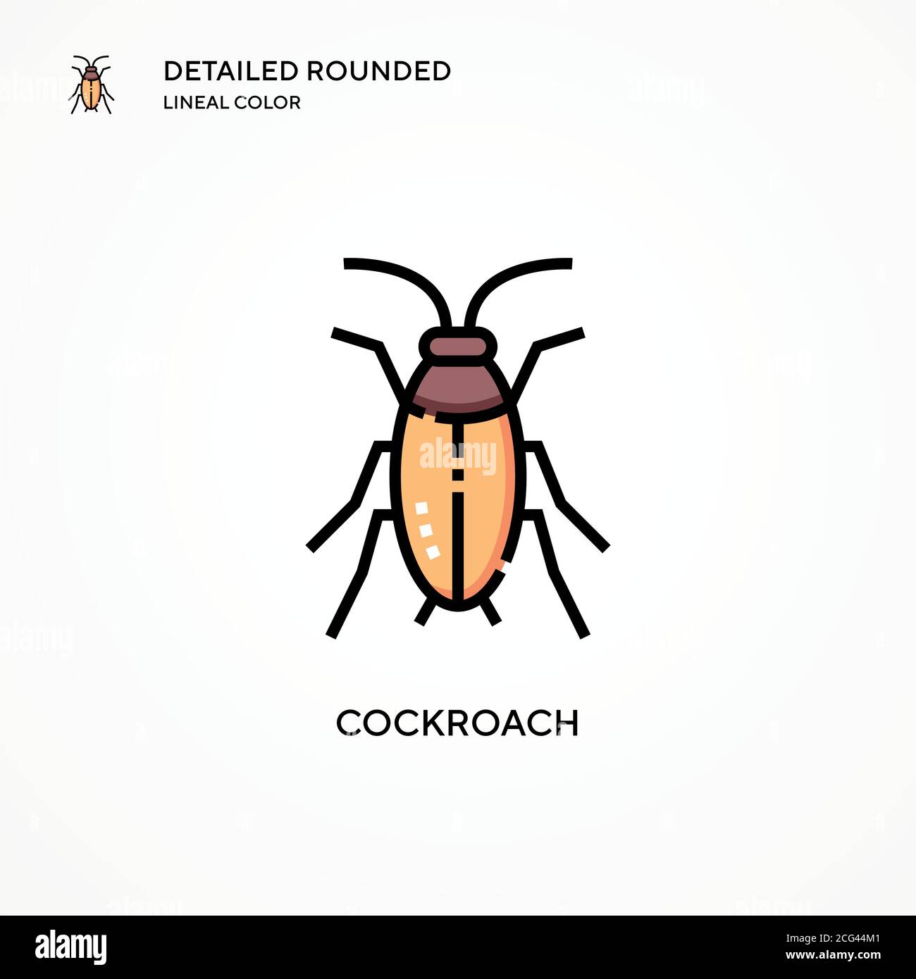 Cockroach vector icon. Modern vector illustration concepts. Easy to ...