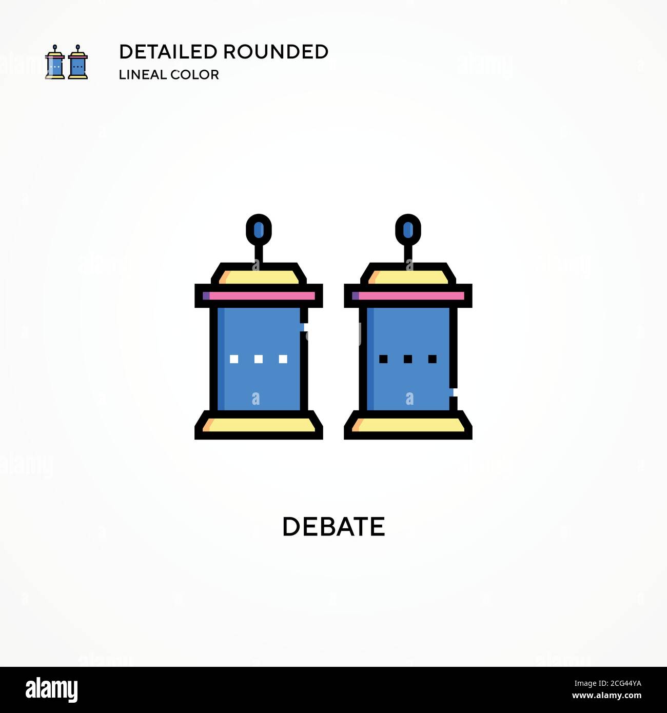 Debate vector icon. Modern vector illustration concepts. Easy to edit ...
