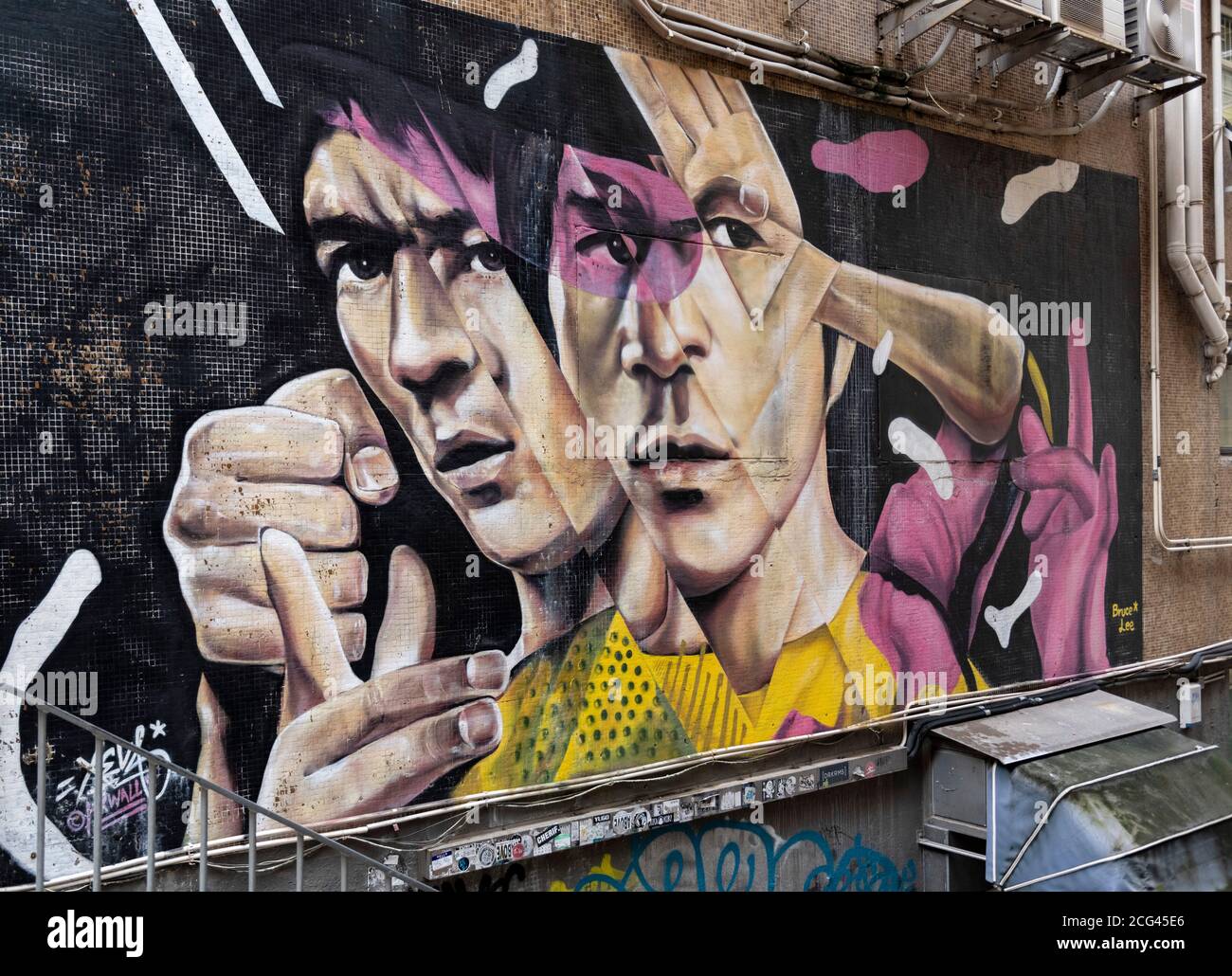 Hong Kong,China:17 Aug,2020. Artwork by South Korean street artist Xeva ...