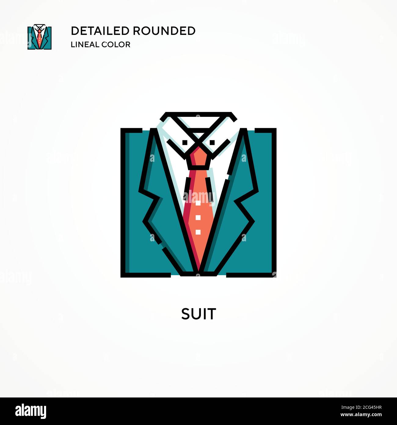 Suit vector icon. Modern vector illustration concepts. Easy to edit and ...
