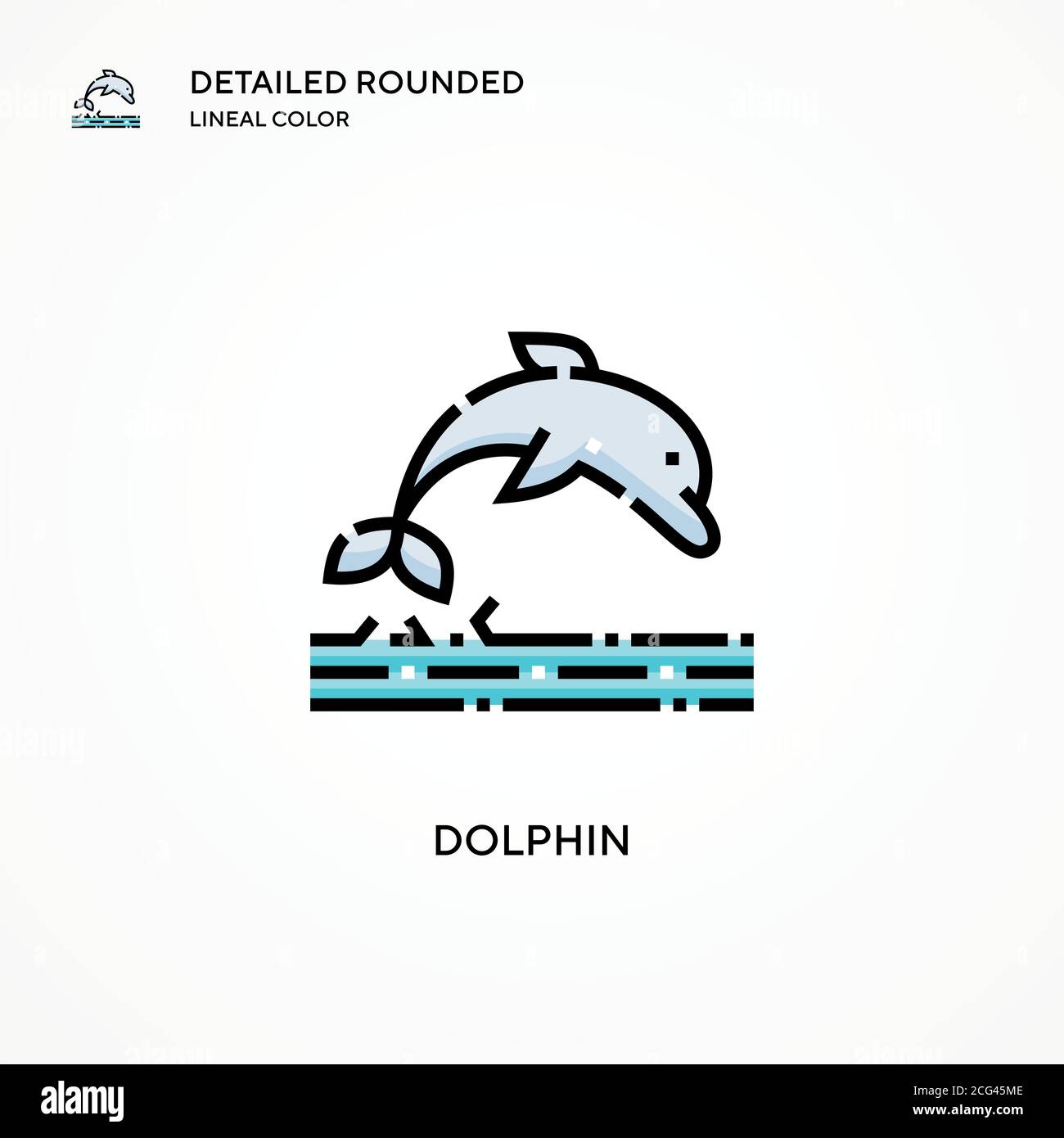 Dolphin vector icon. Modern vector illustration concepts. Easy to edit ...