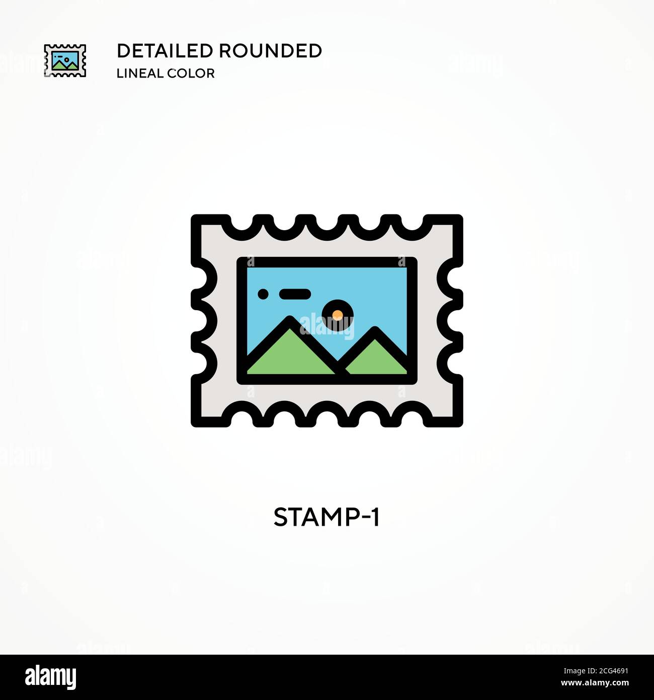 Stamp-1 vector icon. Modern vector illustration concepts. Easy to edit ...