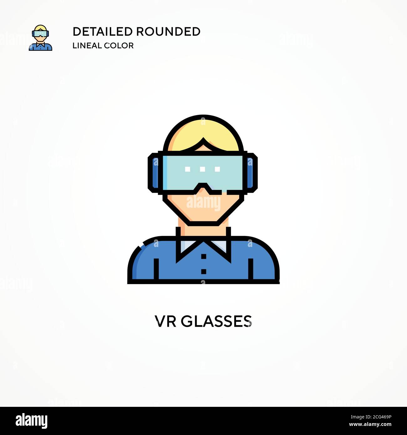 Vr glasses vector icon. Modern vector illustration concepts. Easy to ...