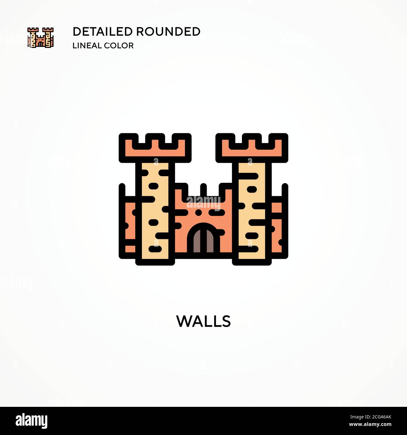 Walls vector icon. Modern vector illustration concepts. Easy to edit ...