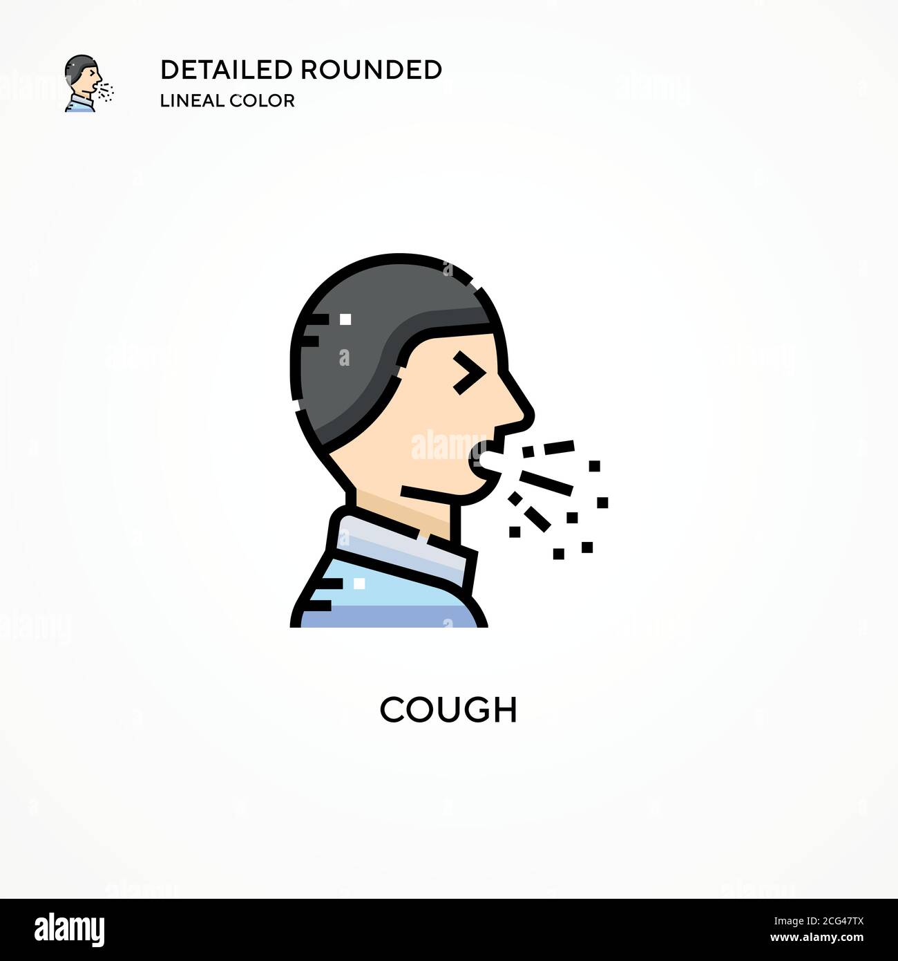 Cough vector icon. Modern vector illustration concepts. Easy to edit ...
