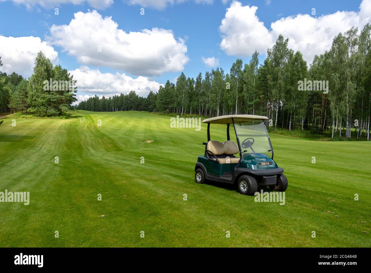 The Club golf cart at luxury golf club Stock Photo - Alamy