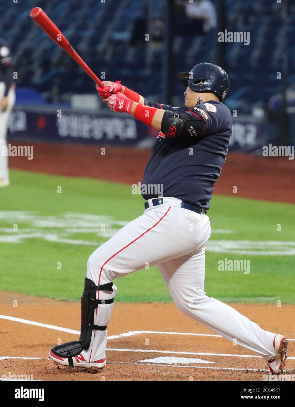 09th Sep, 2020. Lee Dae-ho base hit Lotte Giants star Lee Dae-ho hits a ...
