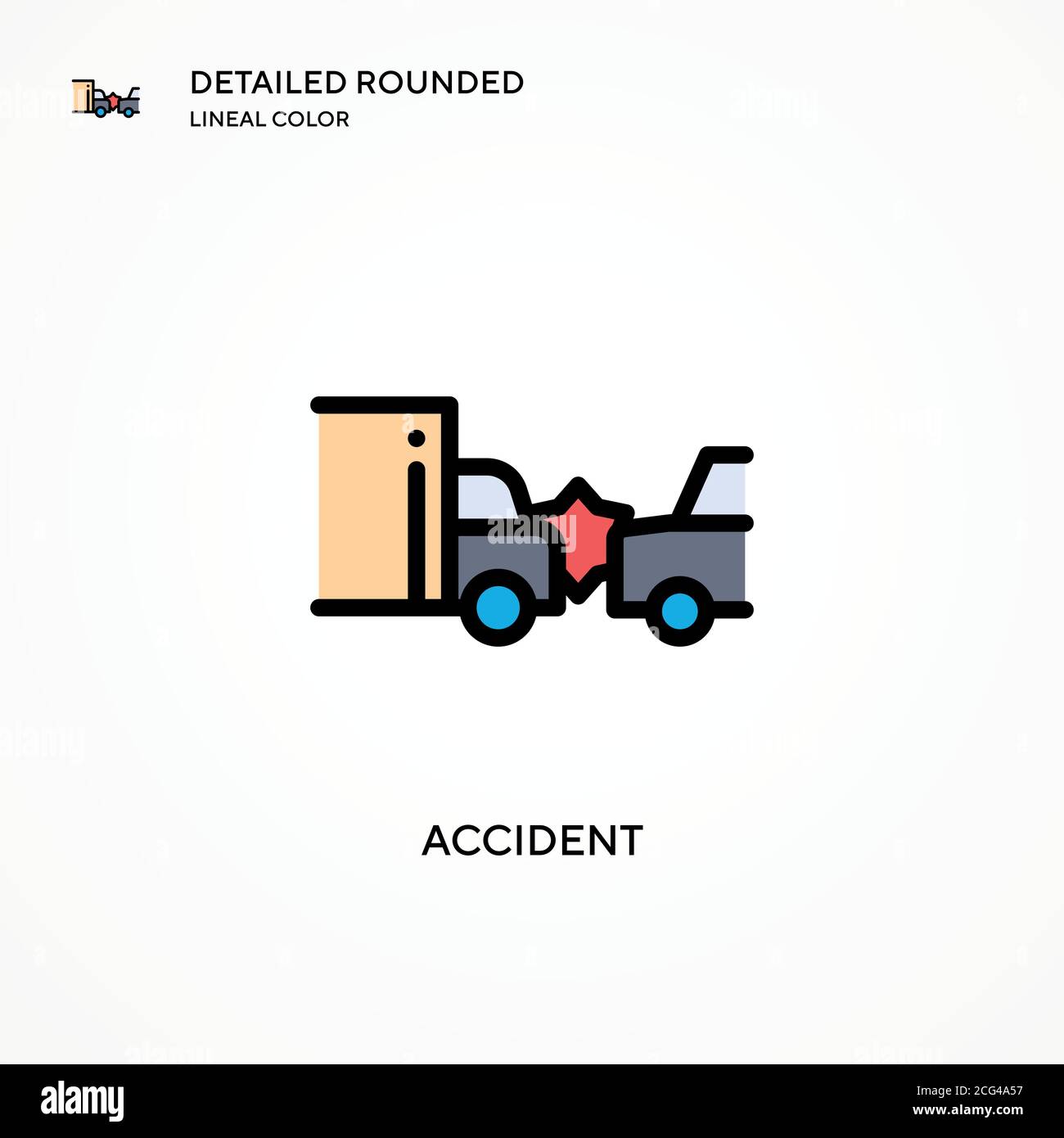 Accident vector icon. Modern vector illustration concepts. Easy to edit ...