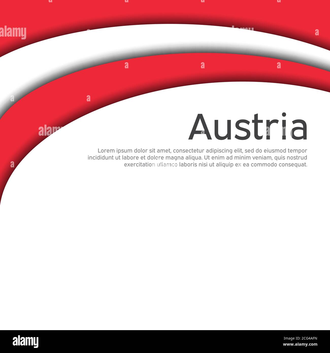 Abstract waving flag of austria. Paper cut style. Creative background ...