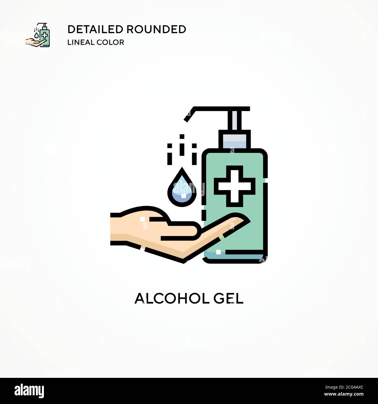 Alcohol gel vector icon. Modern vector illustration concepts. Easy to ...