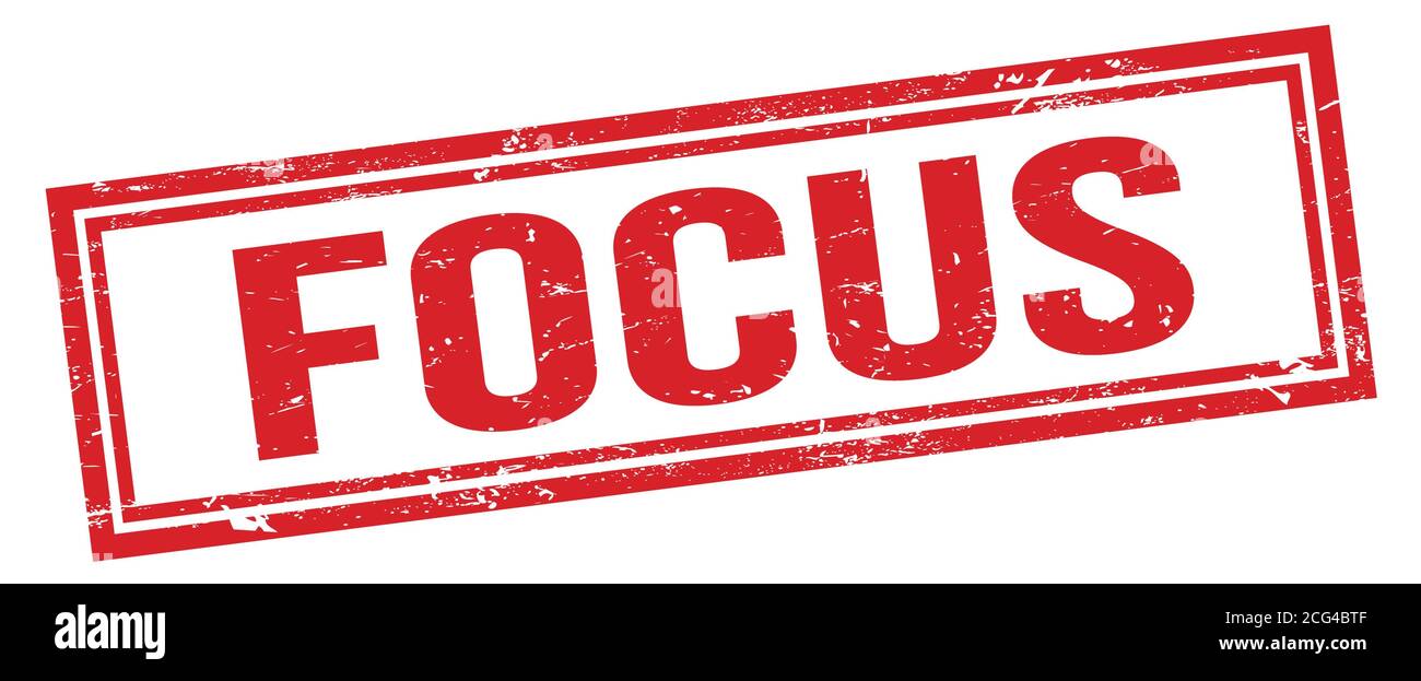 FOCUS red grungy rectangle stamp sign Stock Photo - Alamy
