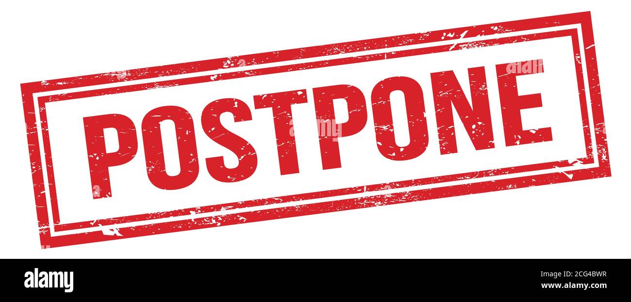 Postpone stamp hi-res stock photography and images - Alamy