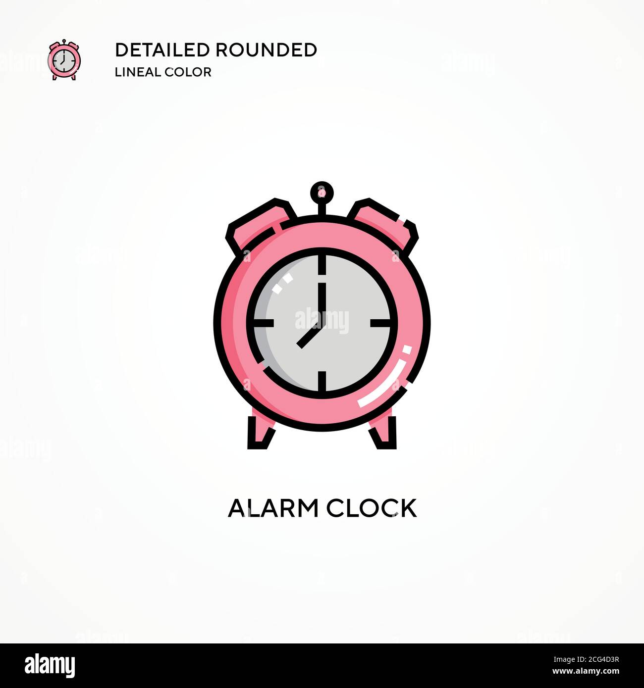 Alarm clock vector icon. Modern vector illustration concepts. Easy to ...