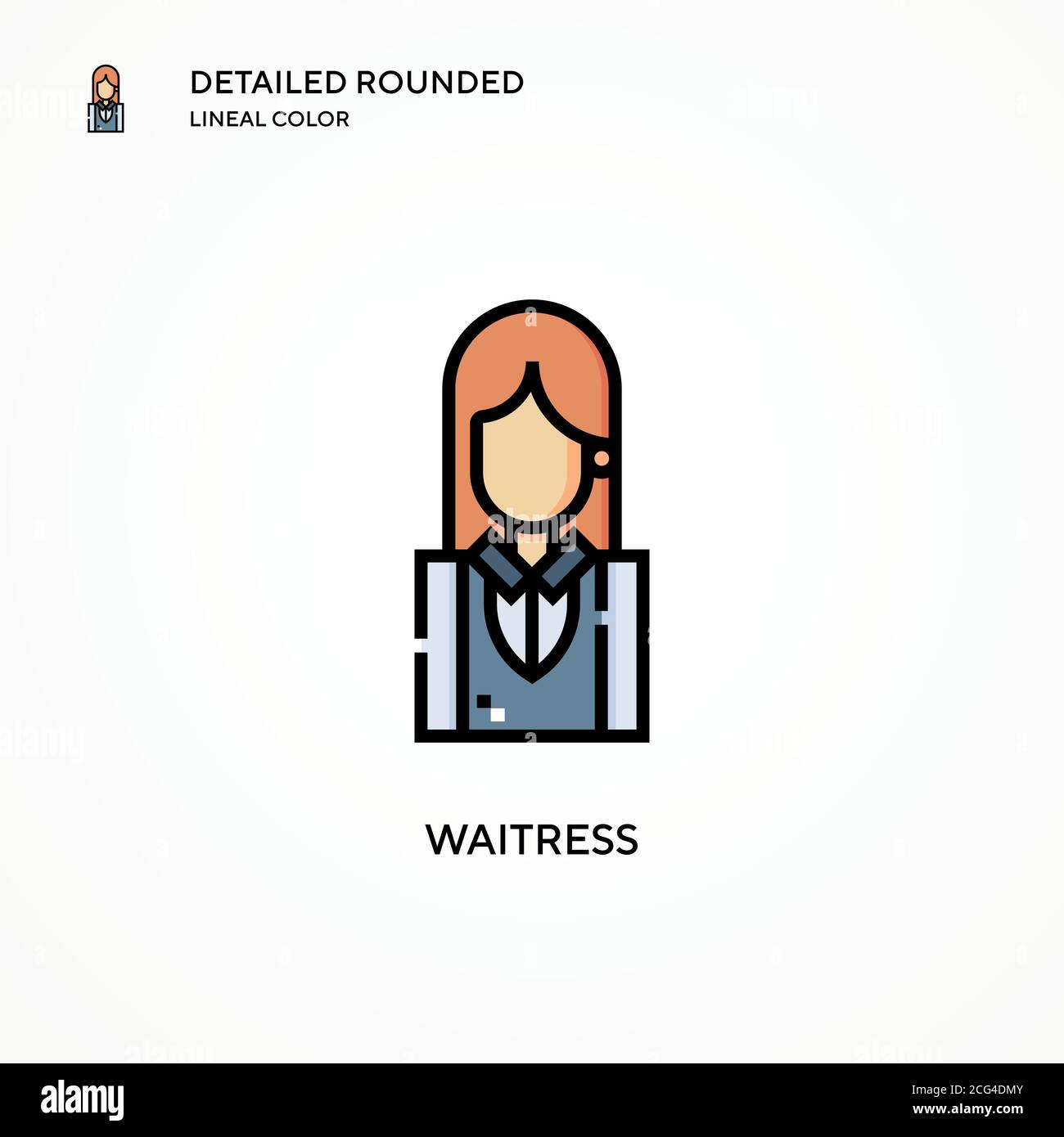 Waitress vector icon. Modern vector illustration concepts. Easy to edit ...