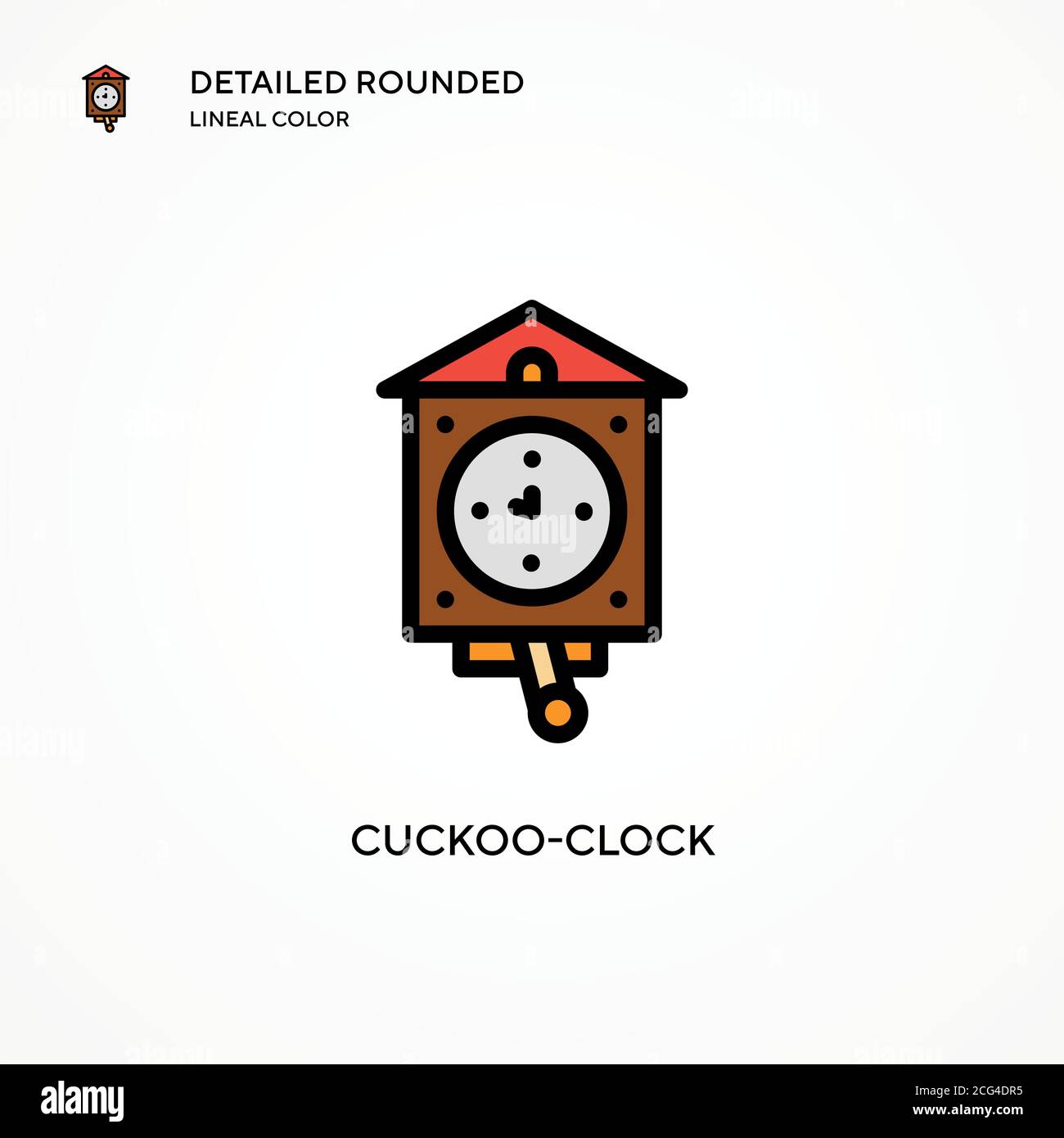 Cuckoo-clock vector icon. Modern vector illustration concepts. Easy to ...