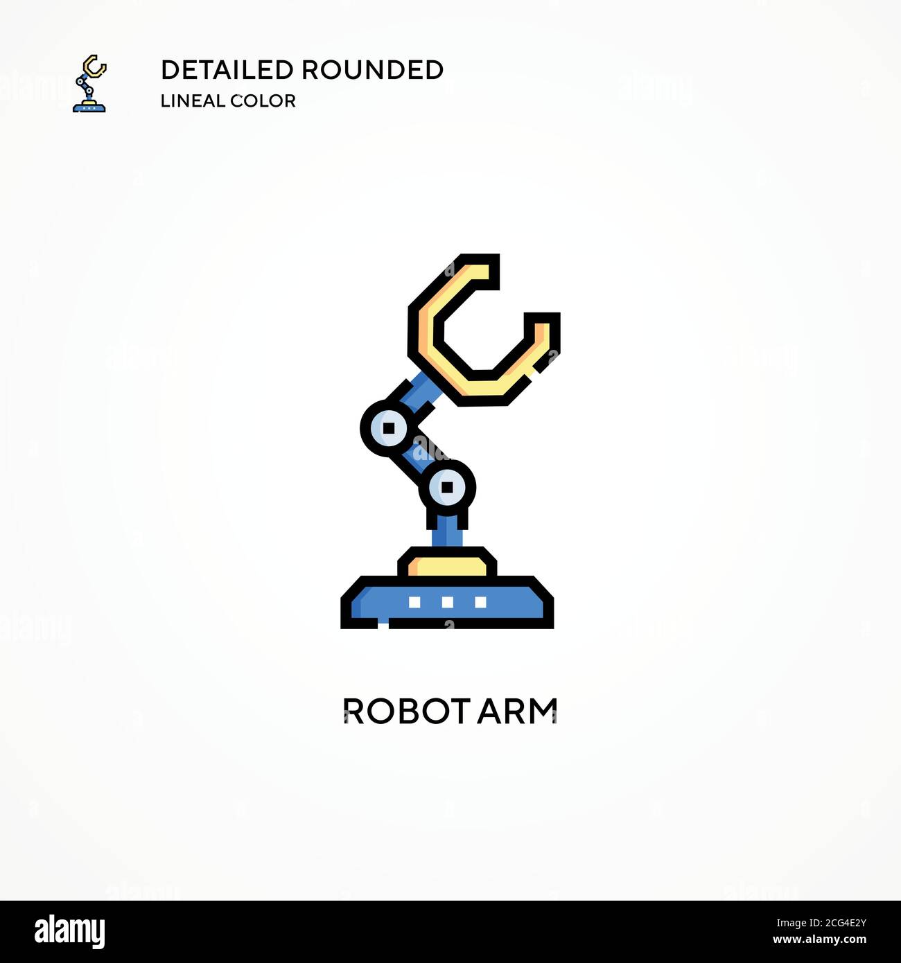 Robot arm vector icon. Modern vector illustration concepts. Easy to ...