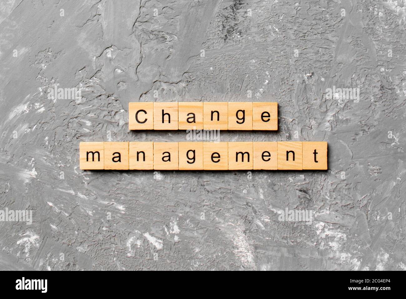 change management word written on wood block. change management text on ...