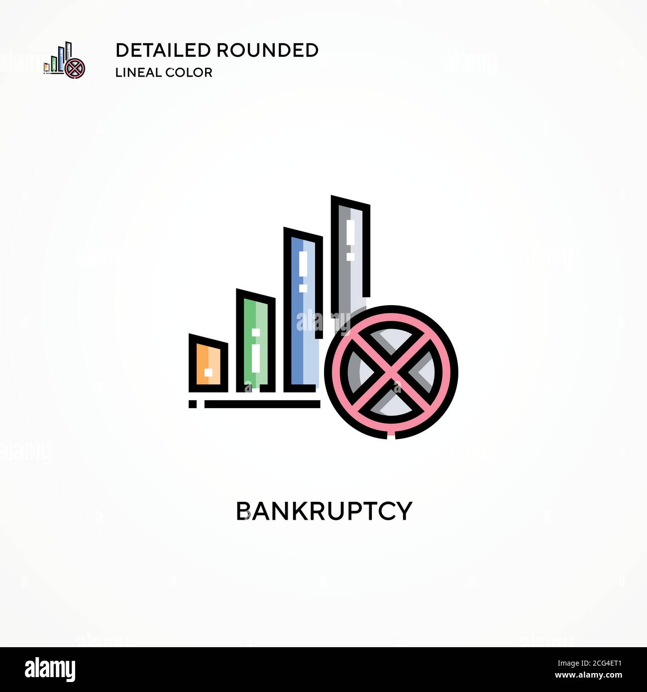 Bankruptcy vector icon. Modern vector illustration concepts. Easy to ...