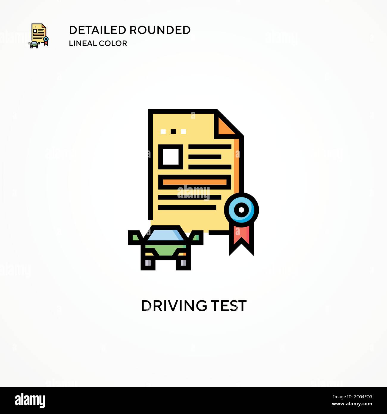 Driving test vector icon. Modern vector illustration concepts. Easy to ...