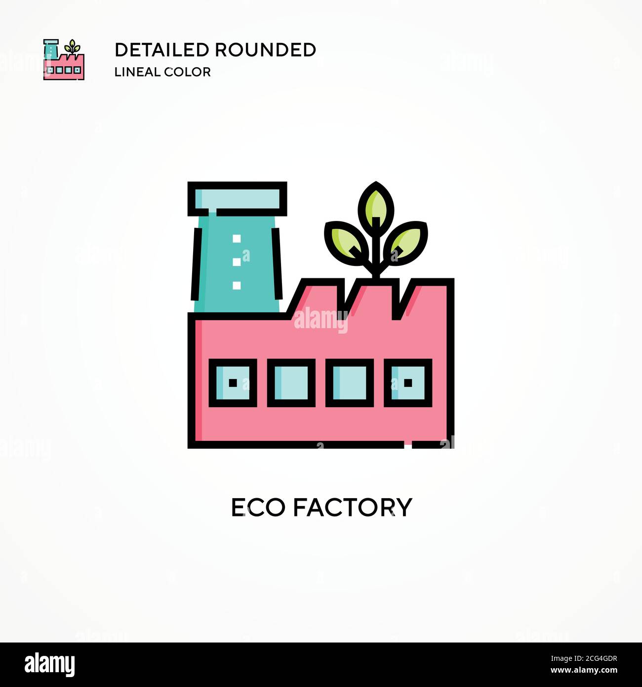 Eco factory vector icon. Modern vector illustration concepts. Easy to ...