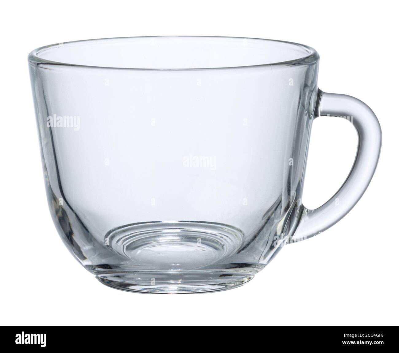 Empty glass cup isolated on white background Stock Photo - Alamy