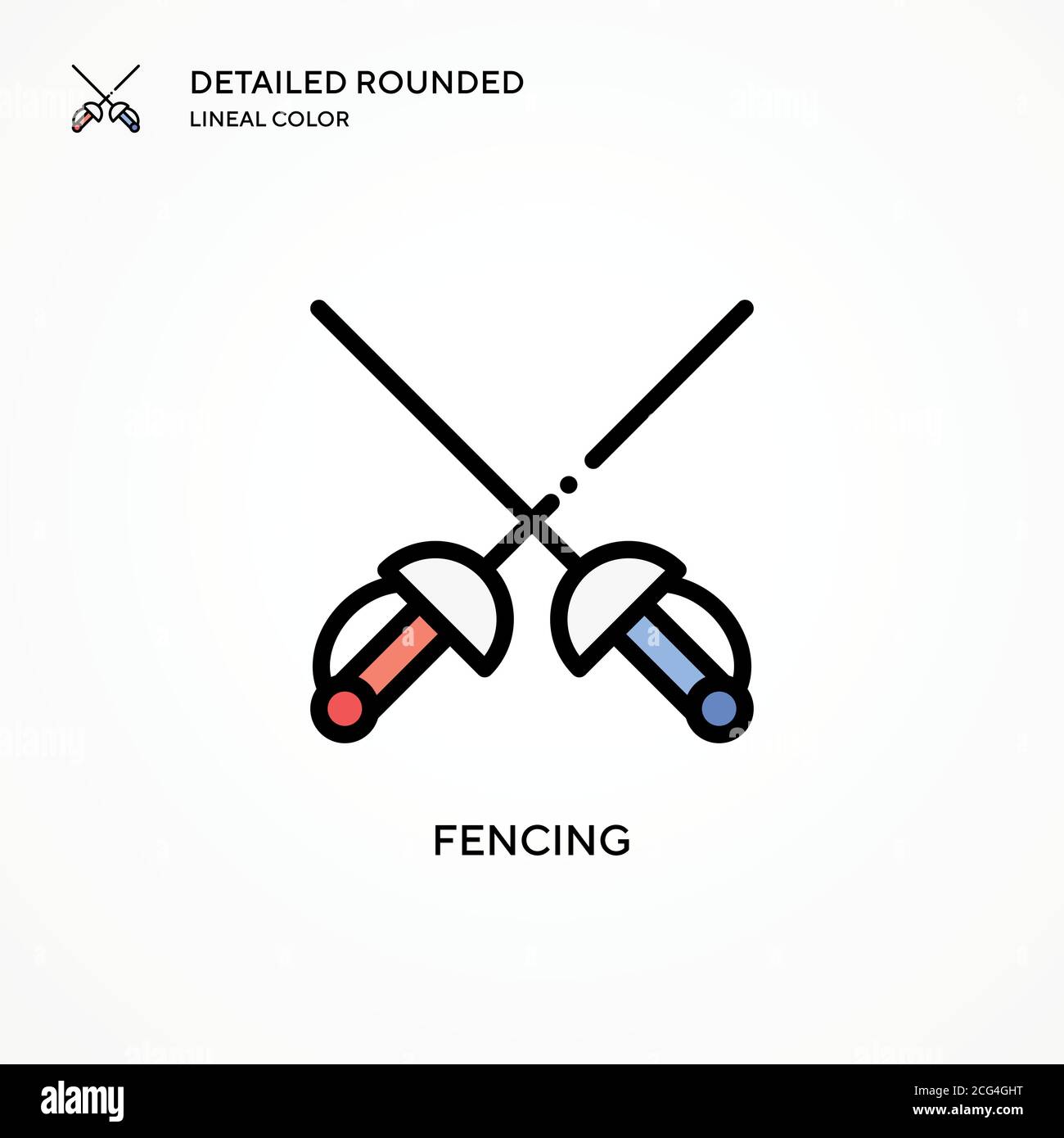 Fencing vector icon. Modern vector illustration concepts. Easy to edit ...