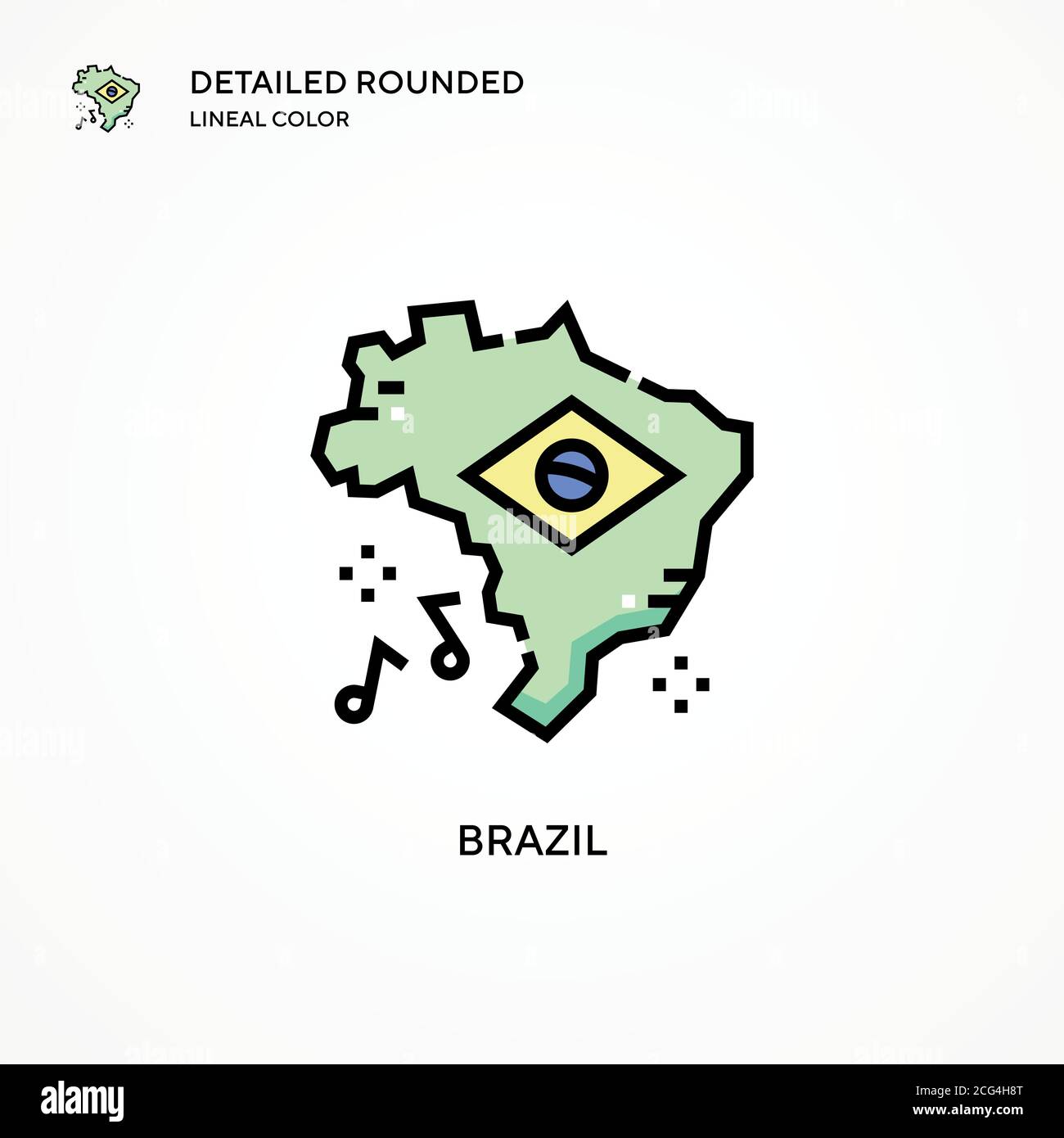Brazil vector icon. Modern vector illustration concepts. Easy to edit ...