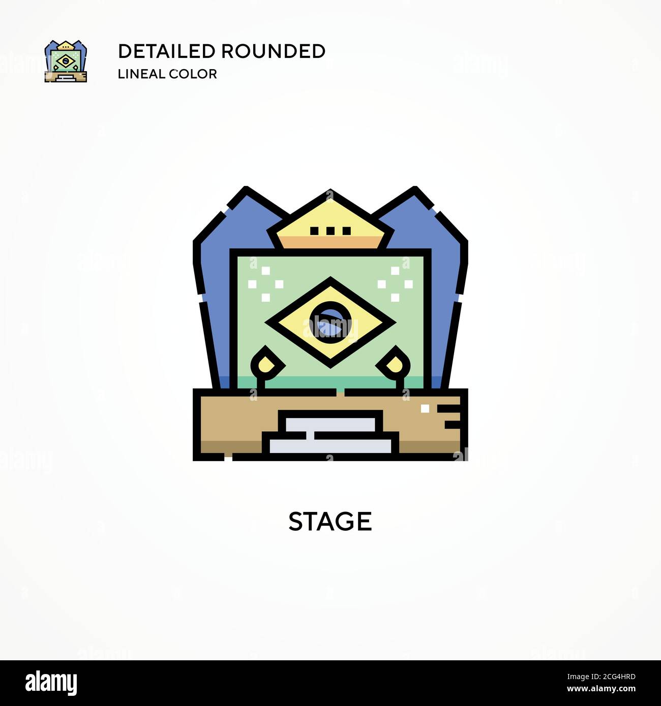 Stage vector icon. Modern vector illustration concepts. Easy to edit ...