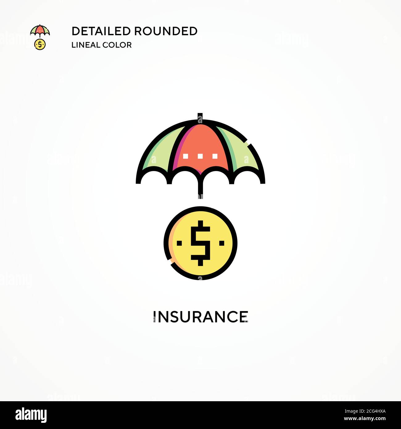 Insurance vector icon. Modern vector illustration concepts. Easy to ...