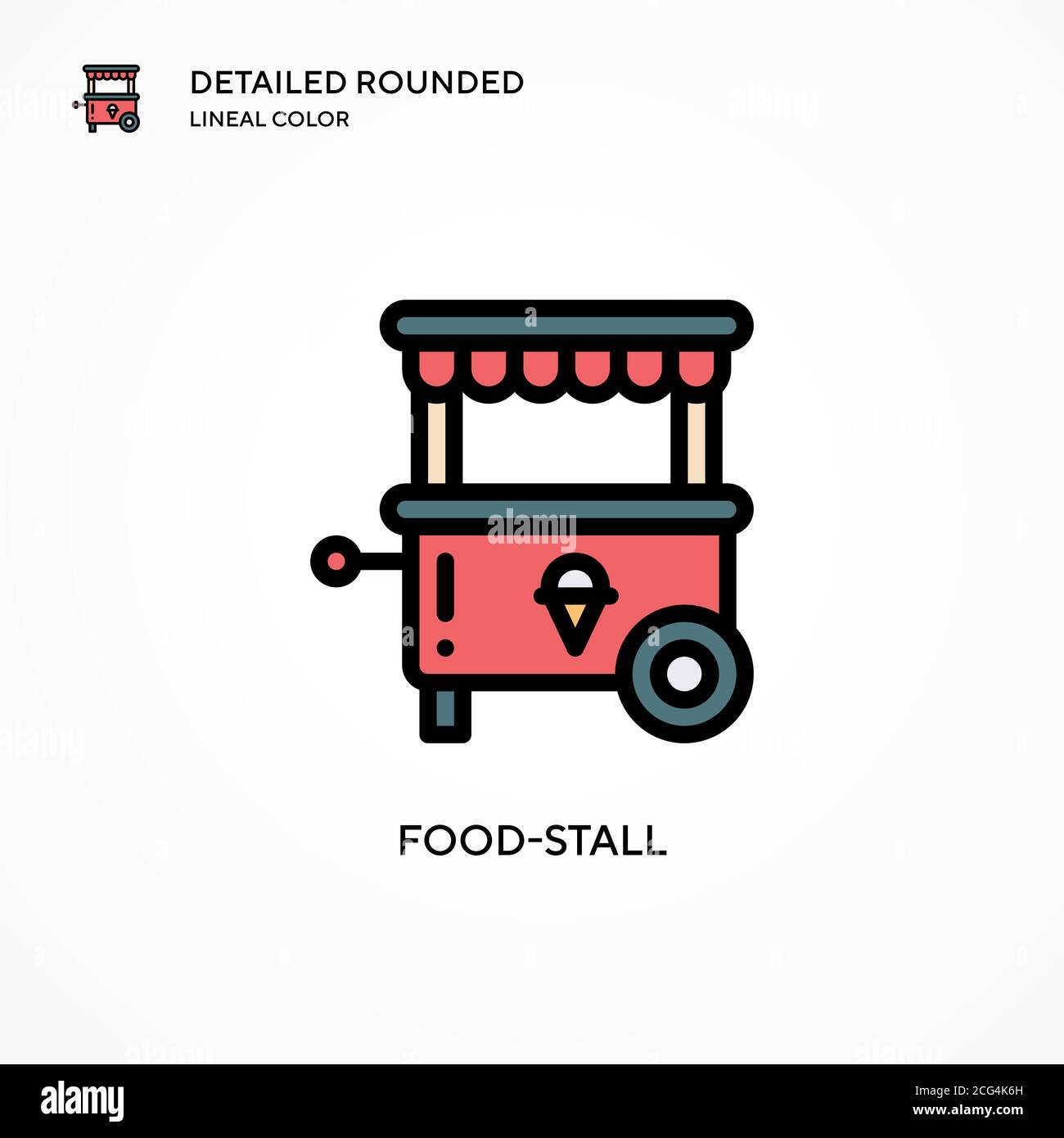 Food-stall vector icon. Modern vector illustration concepts. Easy to ...