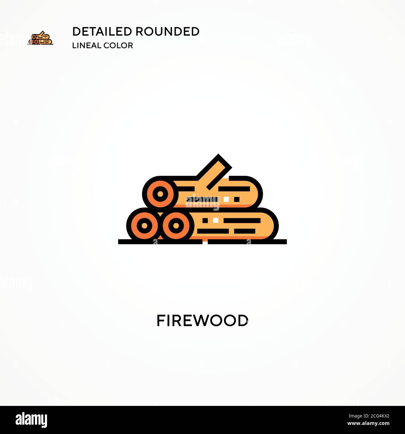 Firewood vector icon. Modern vector illustration concepts. Easy to edit ...