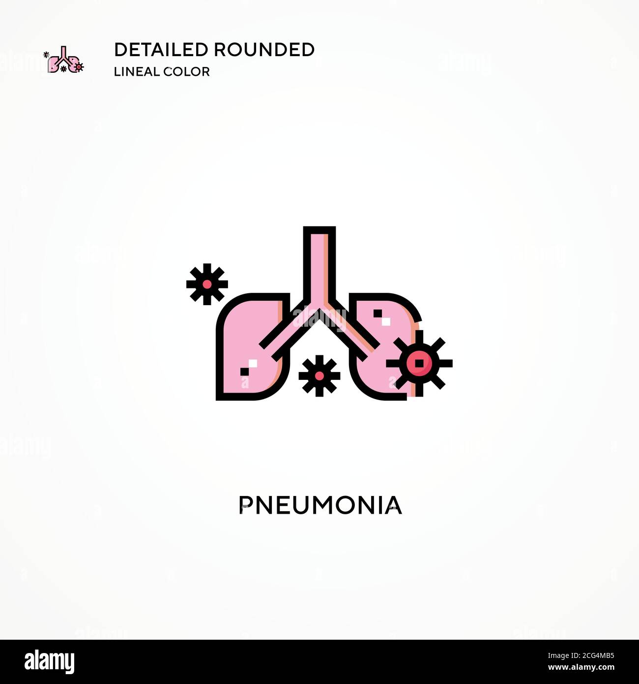 Pneumonia vector icon. Modern vector illustration concepts. Easy to ...