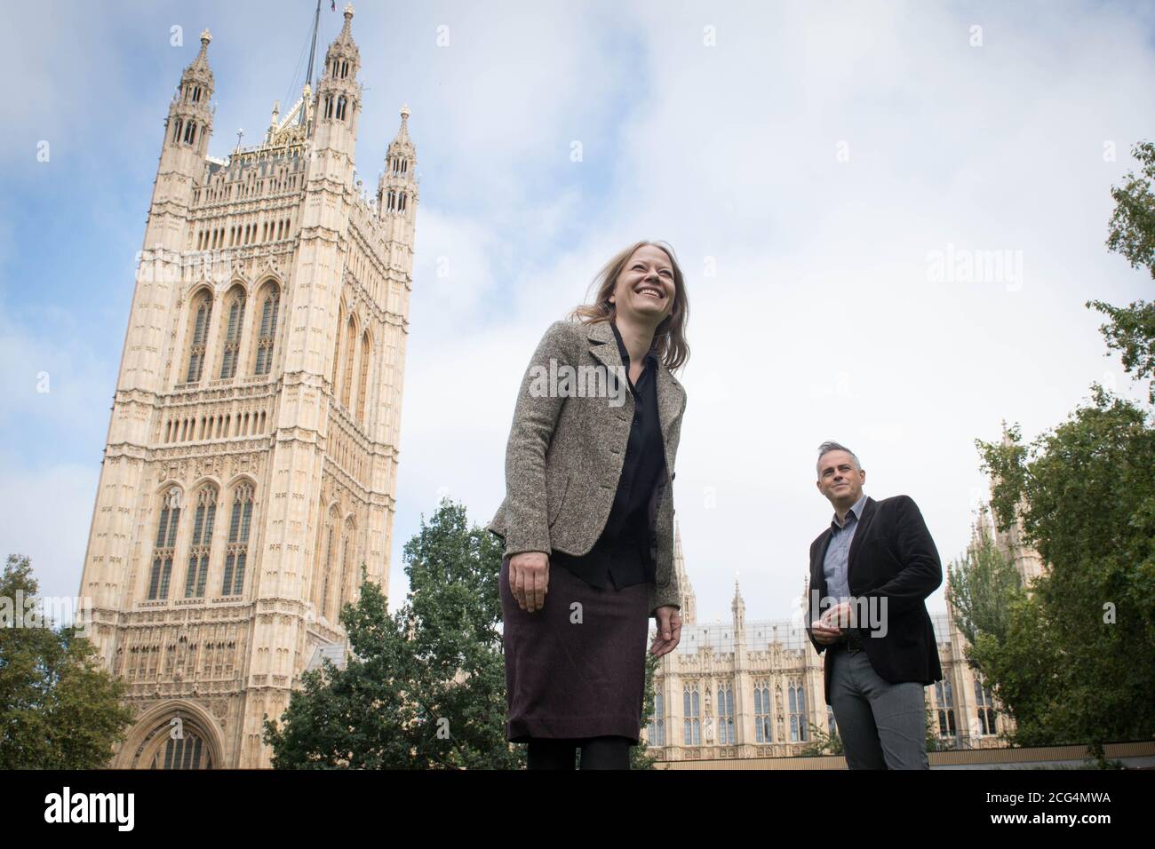 Sian Berry and Jonathan Bartley in London today after they were named ...