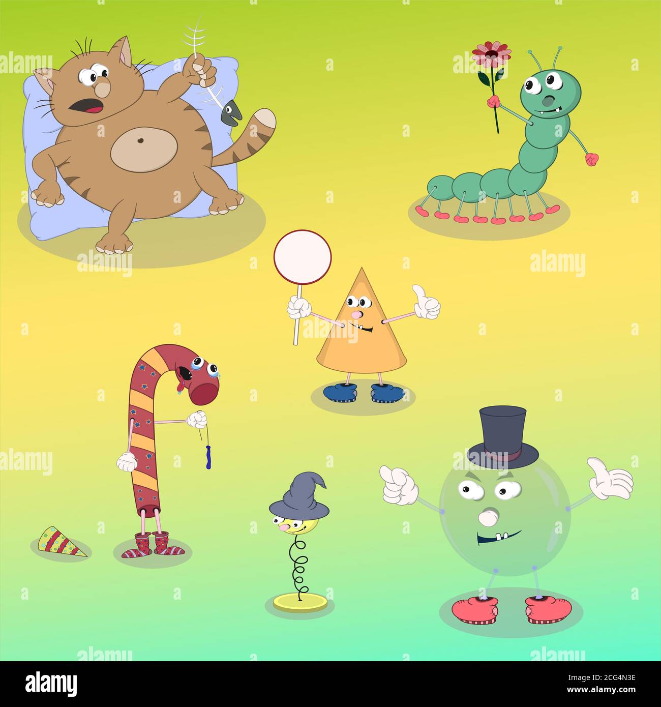 Hand-drawn in cartoon style with a stroke. Drawing for cards, banners ...